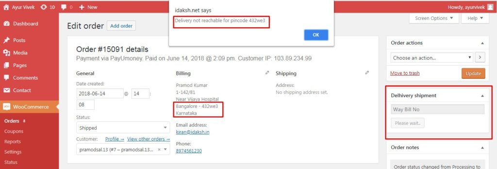 Delhivery Courier Wordpress Plugin, Delivery Courier Woocomerce