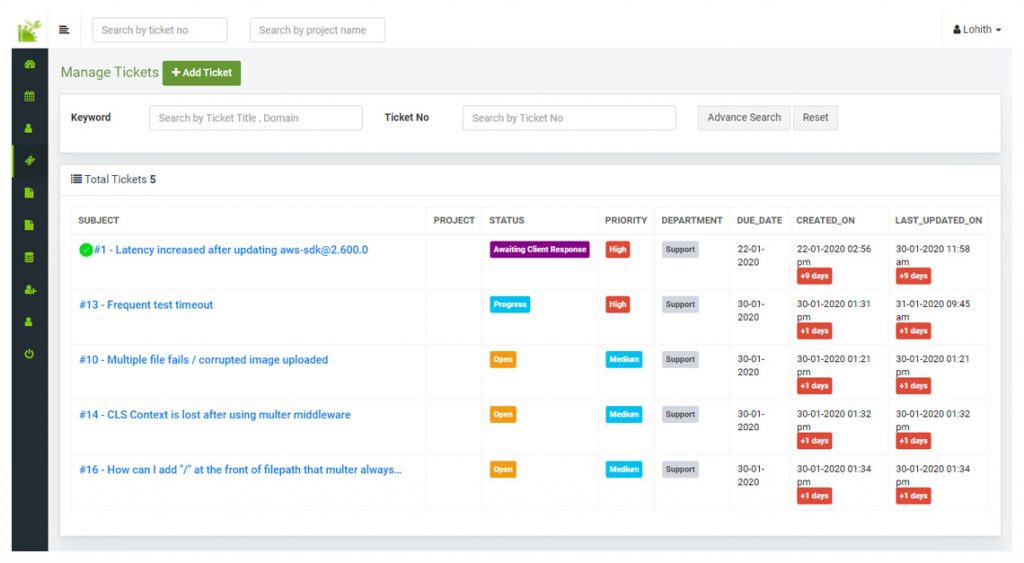 Idaksh Support Help Desk Software - Ticket Management